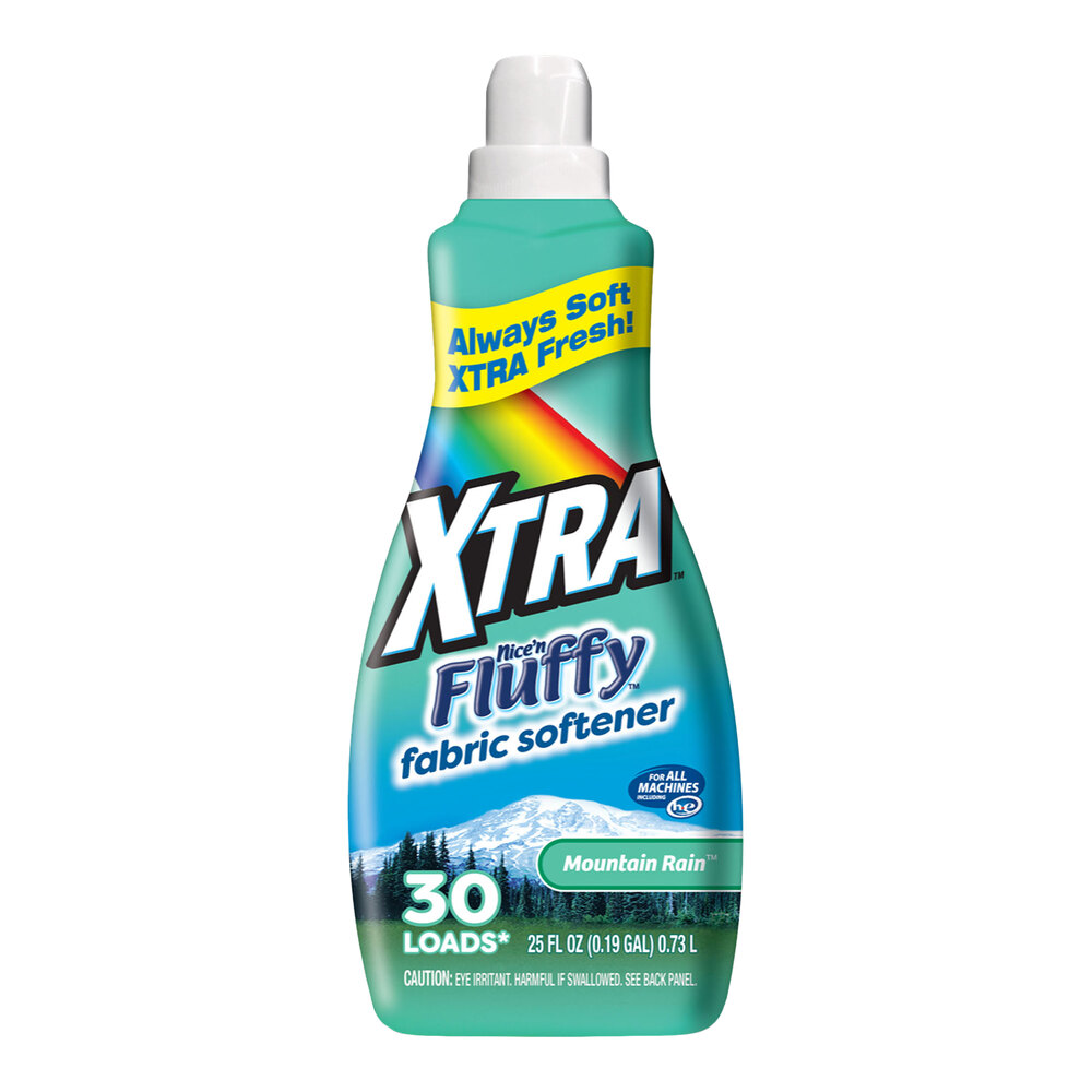 XTRA Nice'N Fluffy 25 oz. Mountain Rain Liquid Fabric Softener - 12/Case