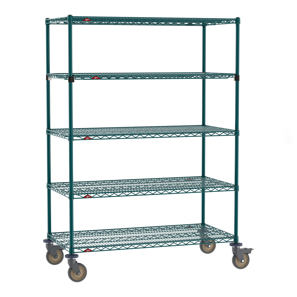 Metro Super Erecta EZ-ADD 24" x 48" Metroseal Green Epoxy 5-Shelf ...