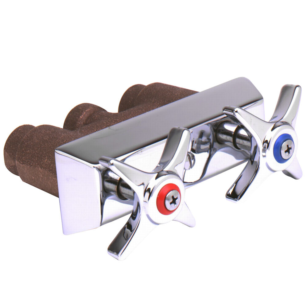 T&S B-2265 Concealed Mixing Faucet with 4 Arm Handles and Escutcheon