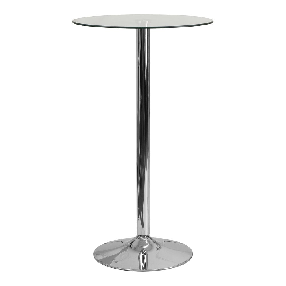 Flash Furniture Kenneth 23 1/2" Counter Height Round Glass Cocktail ...