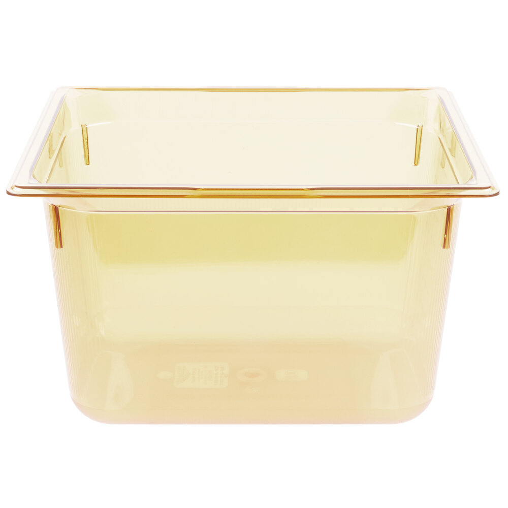 Vollrath 9028410 Super Pan® 1/2 Size Amber High Heat Plastic Food Pan ...