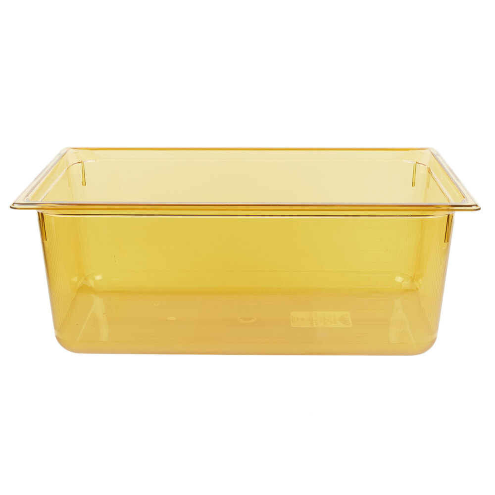 Vollrath 9008410 Super Pan® Full Size Amber High Heat Plastic Food Pan ...
