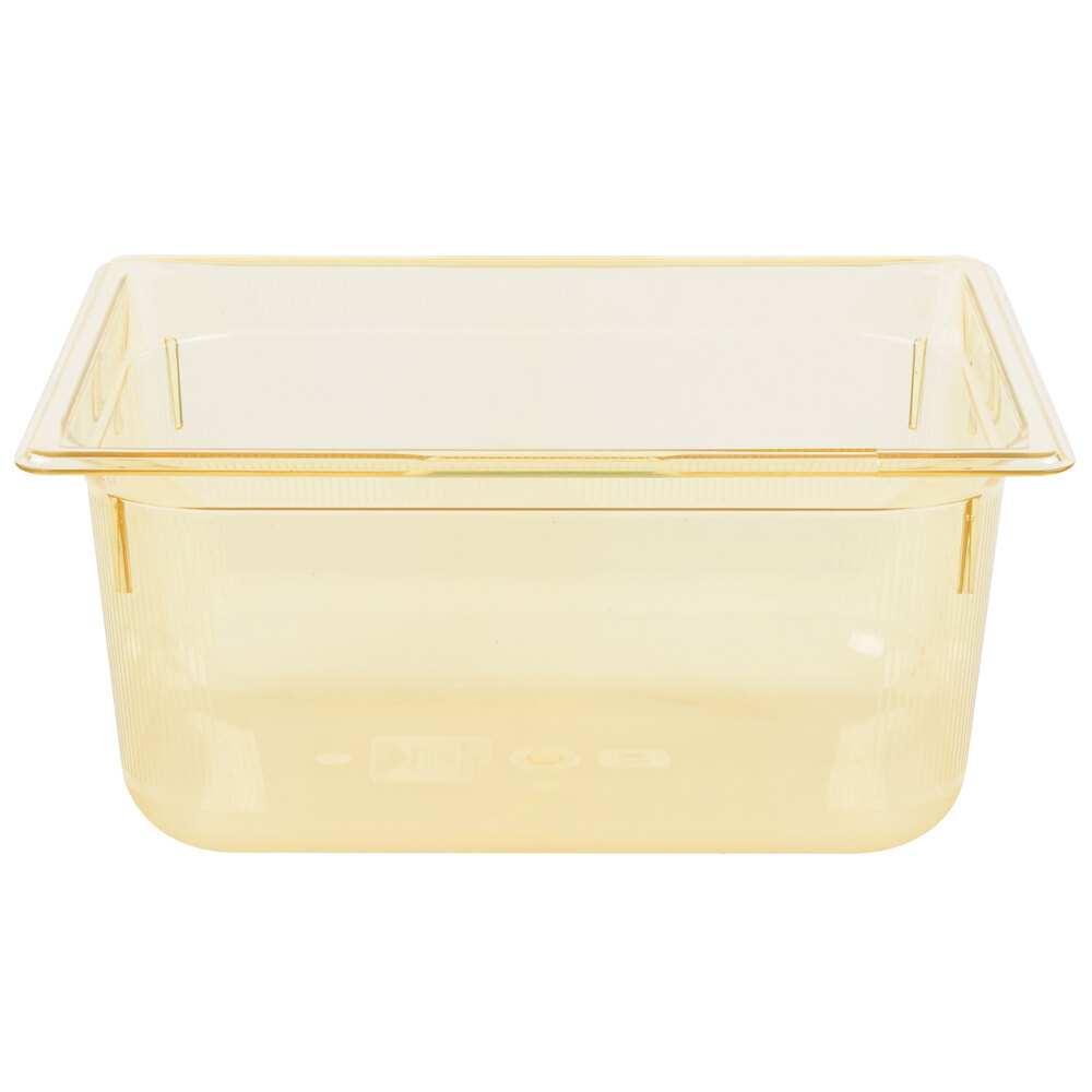 Vollrath 9026410 Super Pan® 1/2 Size Amber High Heat Plastic Food Pan ...