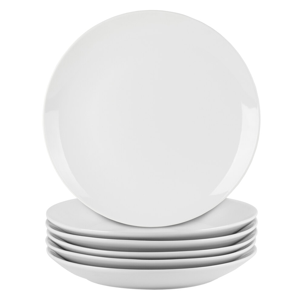 10 Strawberry Street Catering 7 1/2" Round White Porcelain Coupe Salad ...