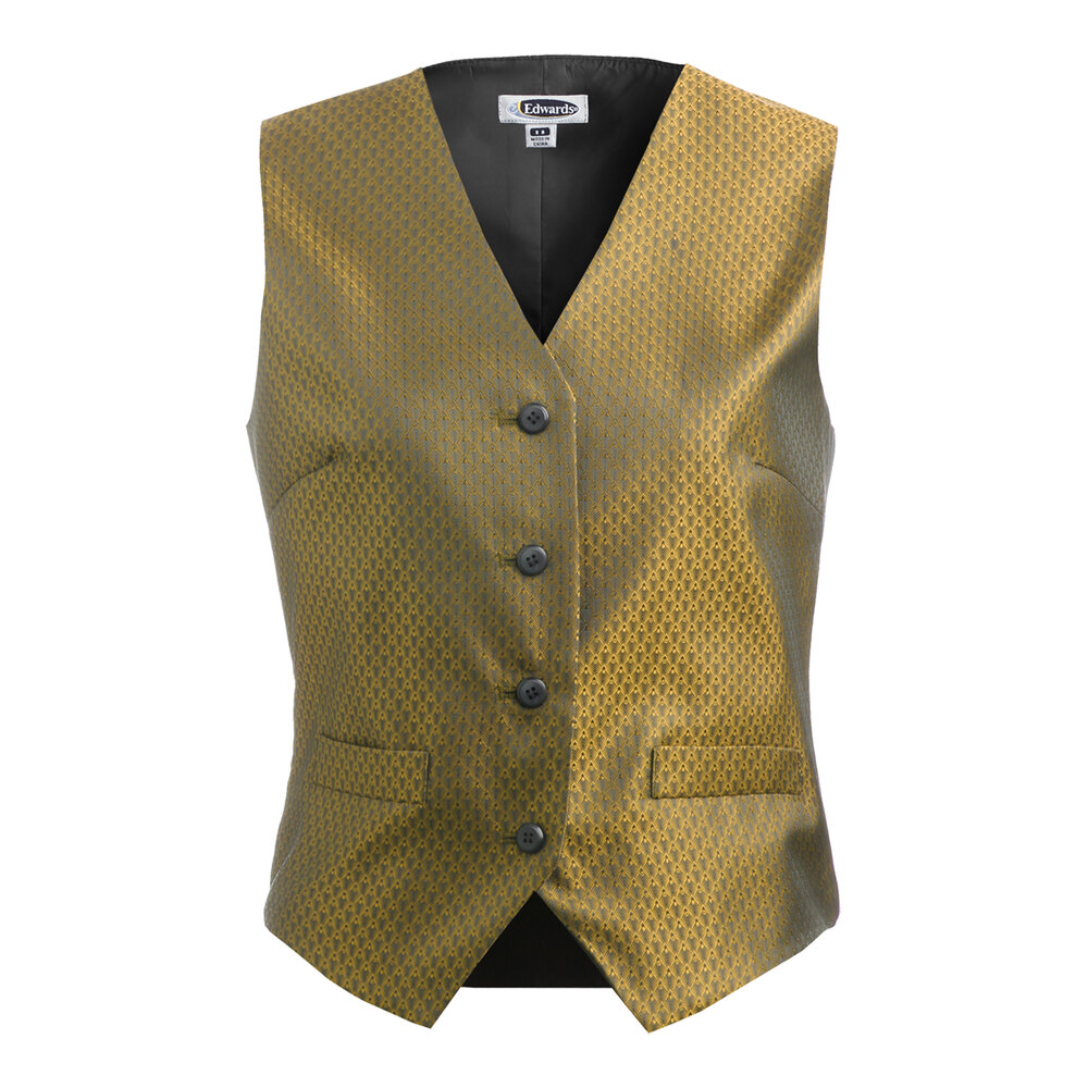 Edwards 7394 Women's Customizable Gold Brocade Diamond Pattern Server ...