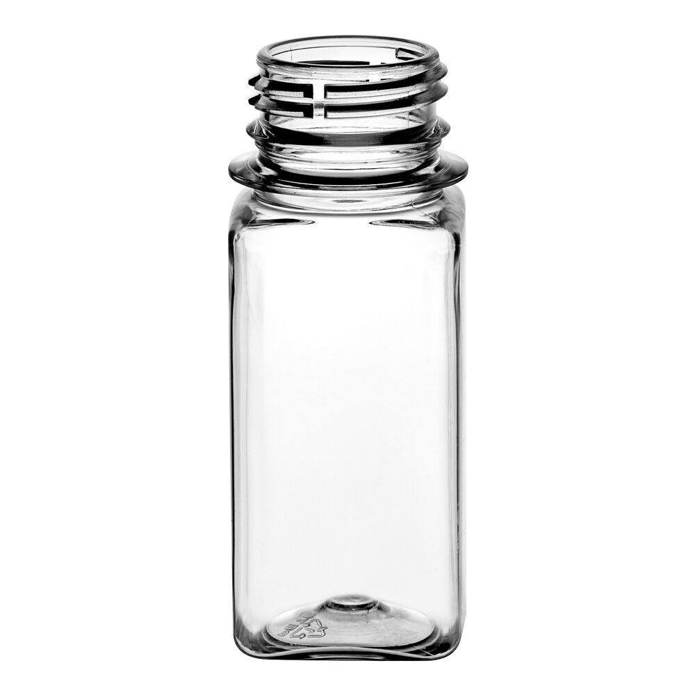 Captiva Containers 2 oz. Customizable Clear Square PET Short Energy ...