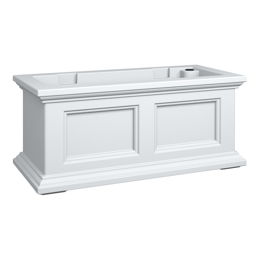 Mayne Fairfield 11" x 24" x 10 13/16" Rectangular White Polyethylene ...