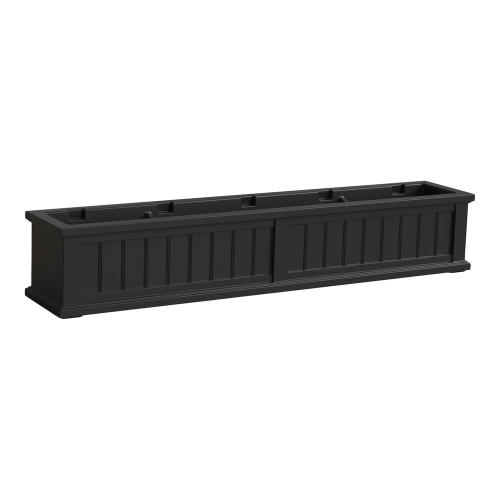 Mayne Cape Cod 11" x 60" x 10 13/16" Rectangular Black Polyethylene ...