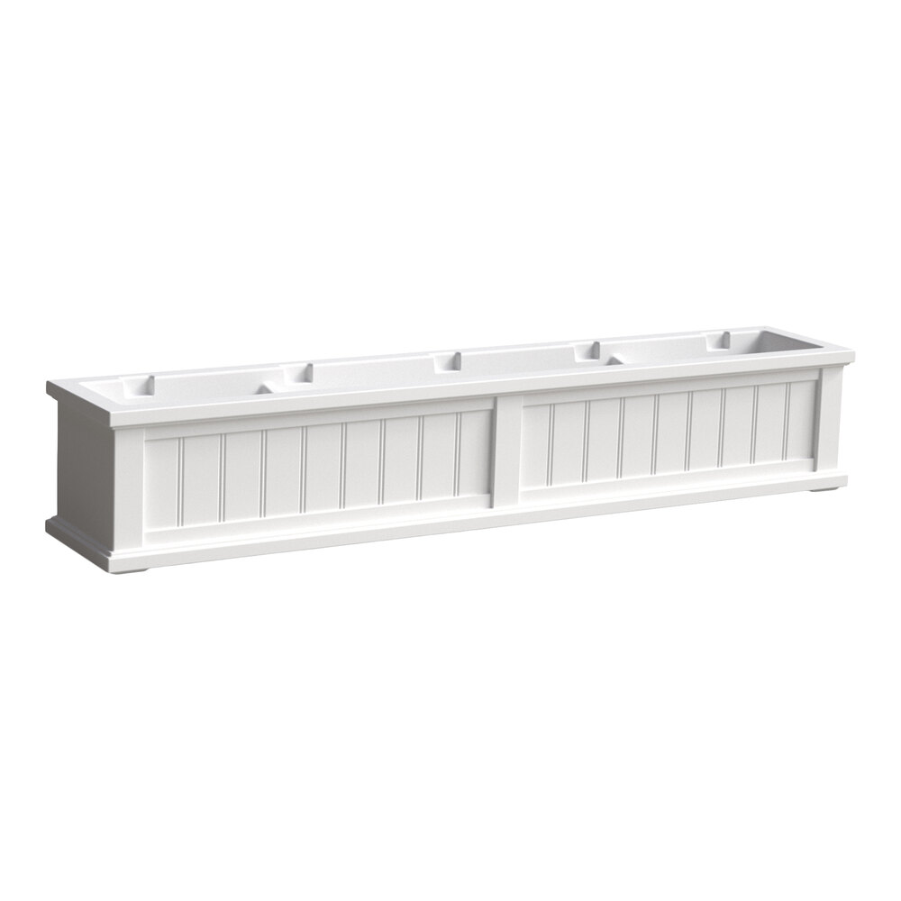 Mayne Cape Cod 11" x 60" x 10 13/16" Rectangular White Polyethylene ...