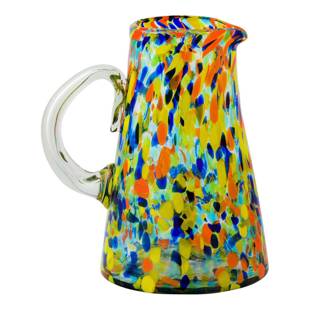 10 Strawberry Street Carnival Multicolored 80 oz. Glass Pitcher