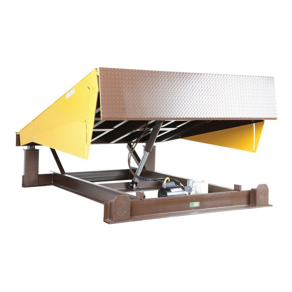 Vestil 6' x 8' Powered Hydraulic Steel Dock Leveler EH-68-25 - 25,000 ...