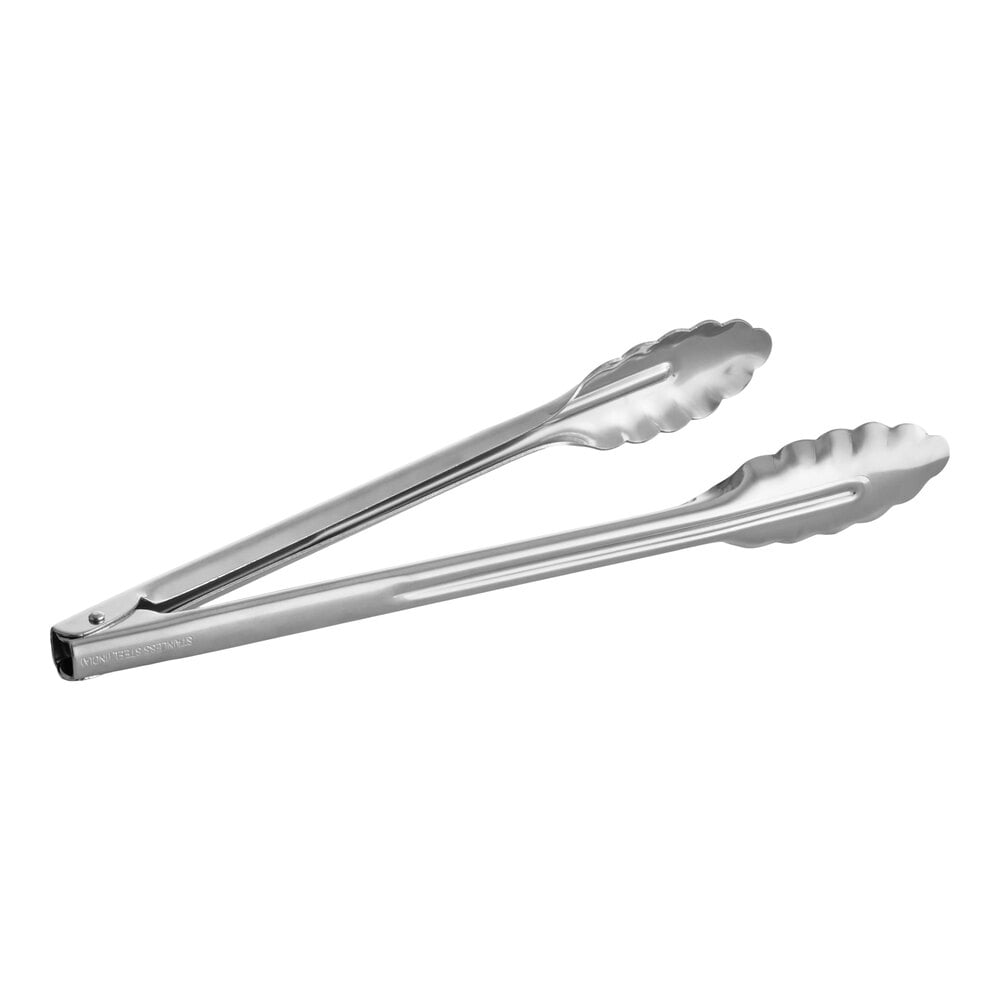 Choice 12" Extra Heavy-Duty Stainless Steel Utility Tongs