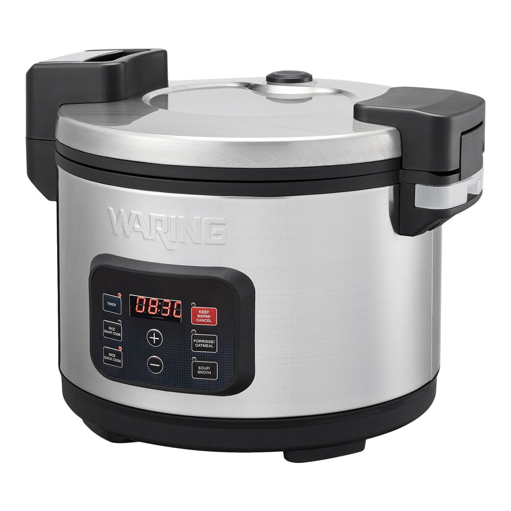 Waring WRC40 40 Cup (20 Cup Raw) Stainless Steel Electric Rice Cooker ...