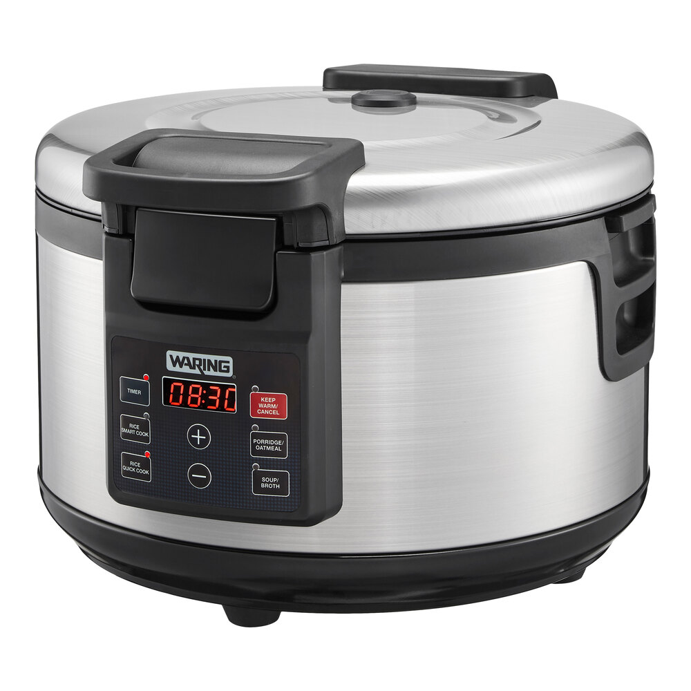 Waring WRC60 60 Cup (30 Cup Raw) Stainless Steel Electric Rice Cooker ...