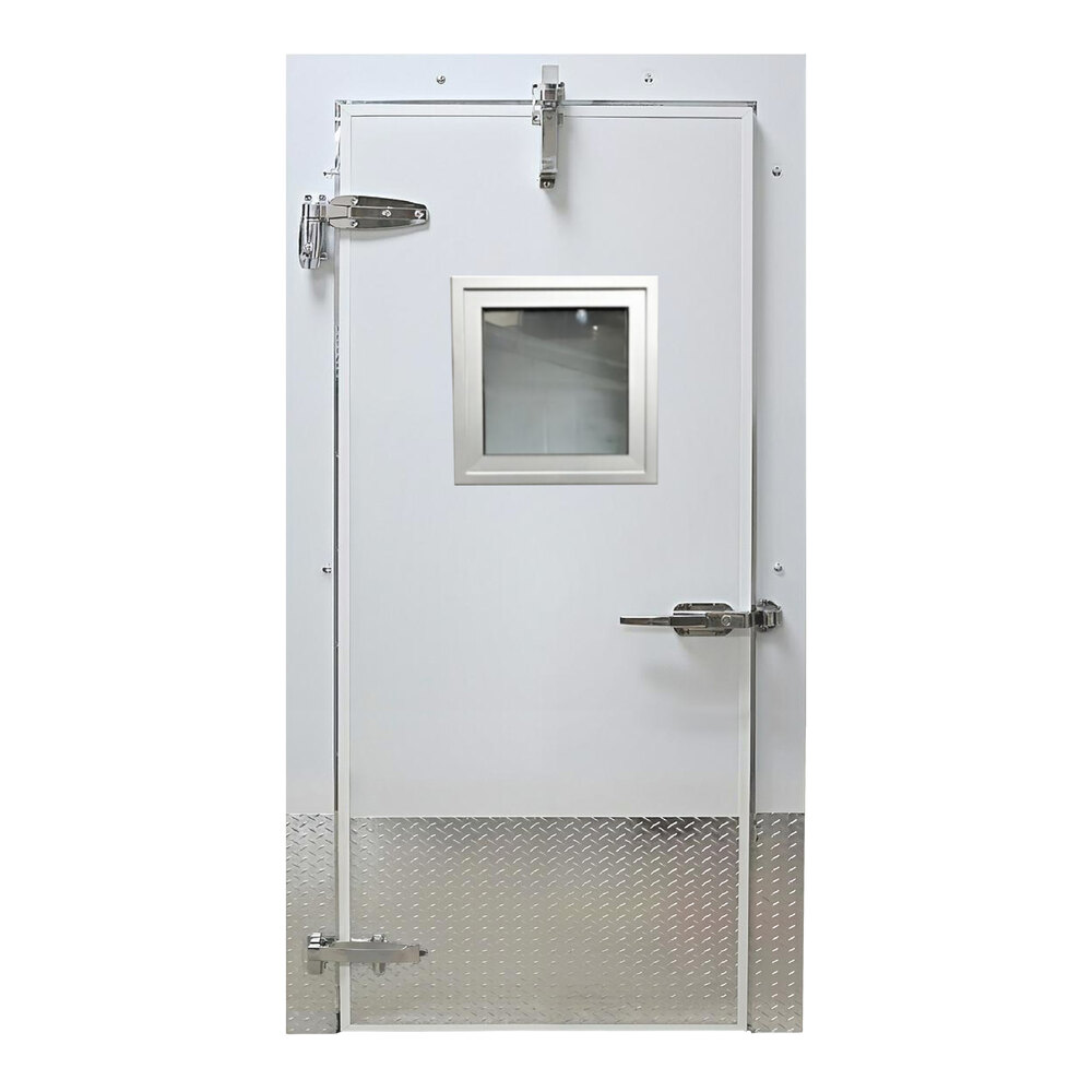 Curtron 36" x 84" Embossed White Galvalume Steel Cold Storage Infitting ...