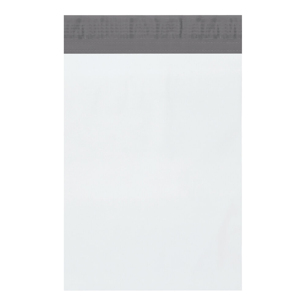 Lavex 9" x 12" 2.5 Mil White Perforated Polyethylene Mailer with Tamper ...
