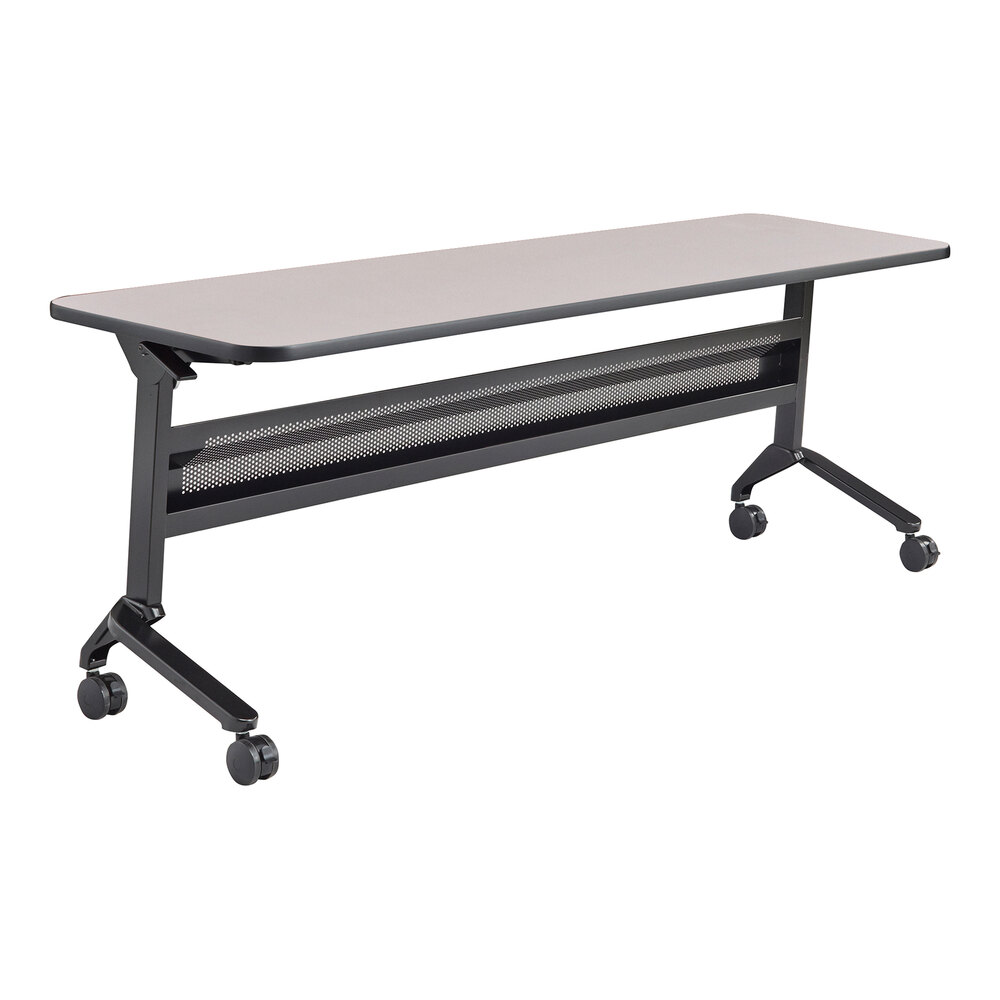 Safco 24" x 72" Flip-N-Go Folkstone Laminated Rectangular Top Seminar ...