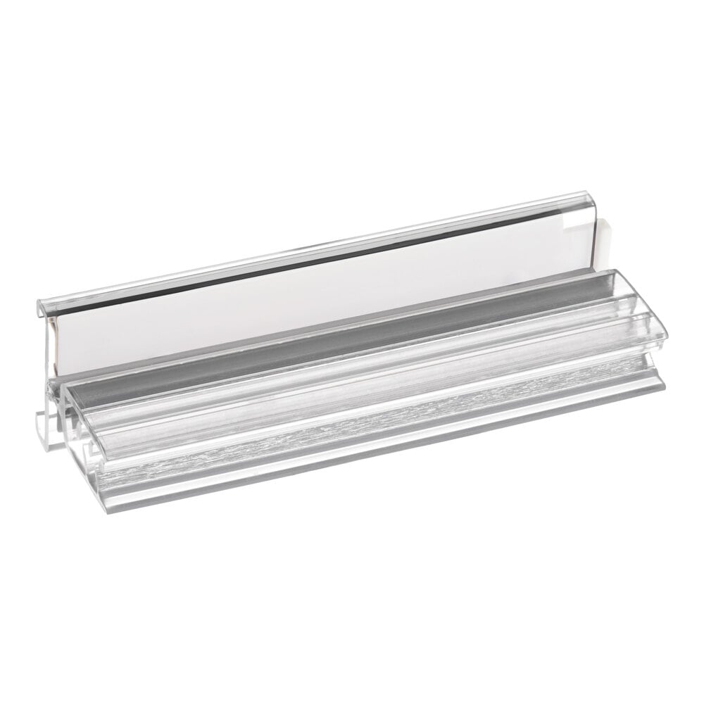 1" x 3" Clear Snap-In Label Holder - 10/Case
