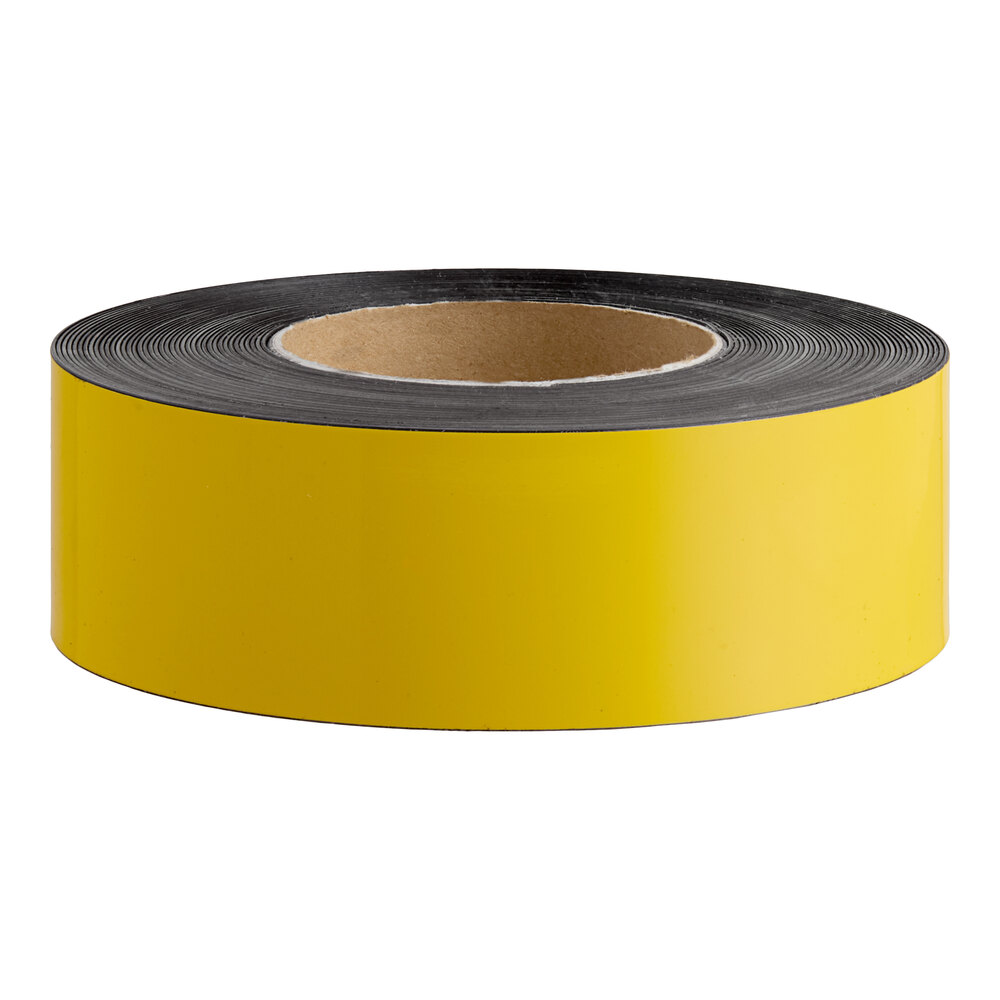 2" Yellow Magnetic Write-On Label - 50' Roll