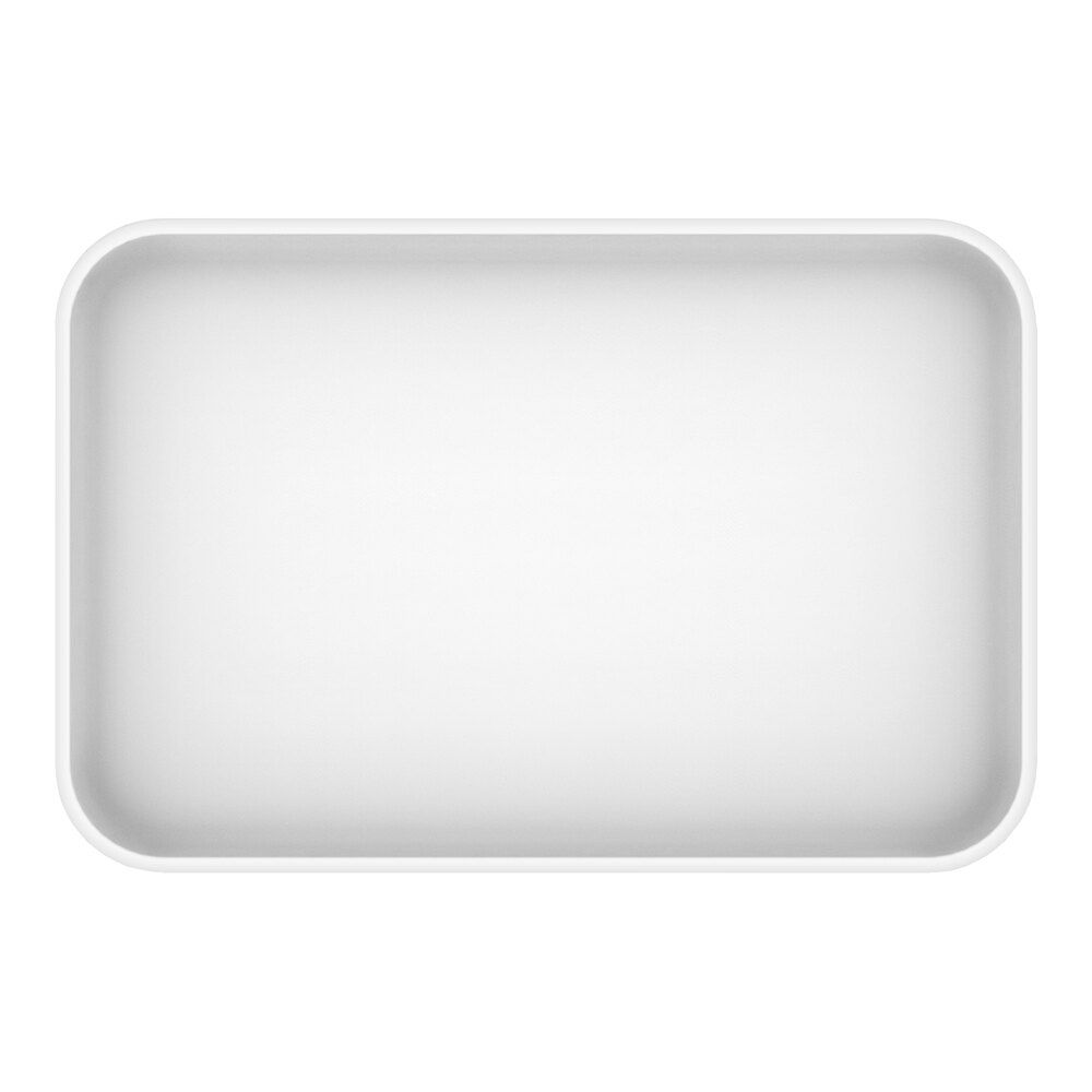 GET Roca Balance 12" x 8" Rectangular Gray Melamine Platter - 12/Case