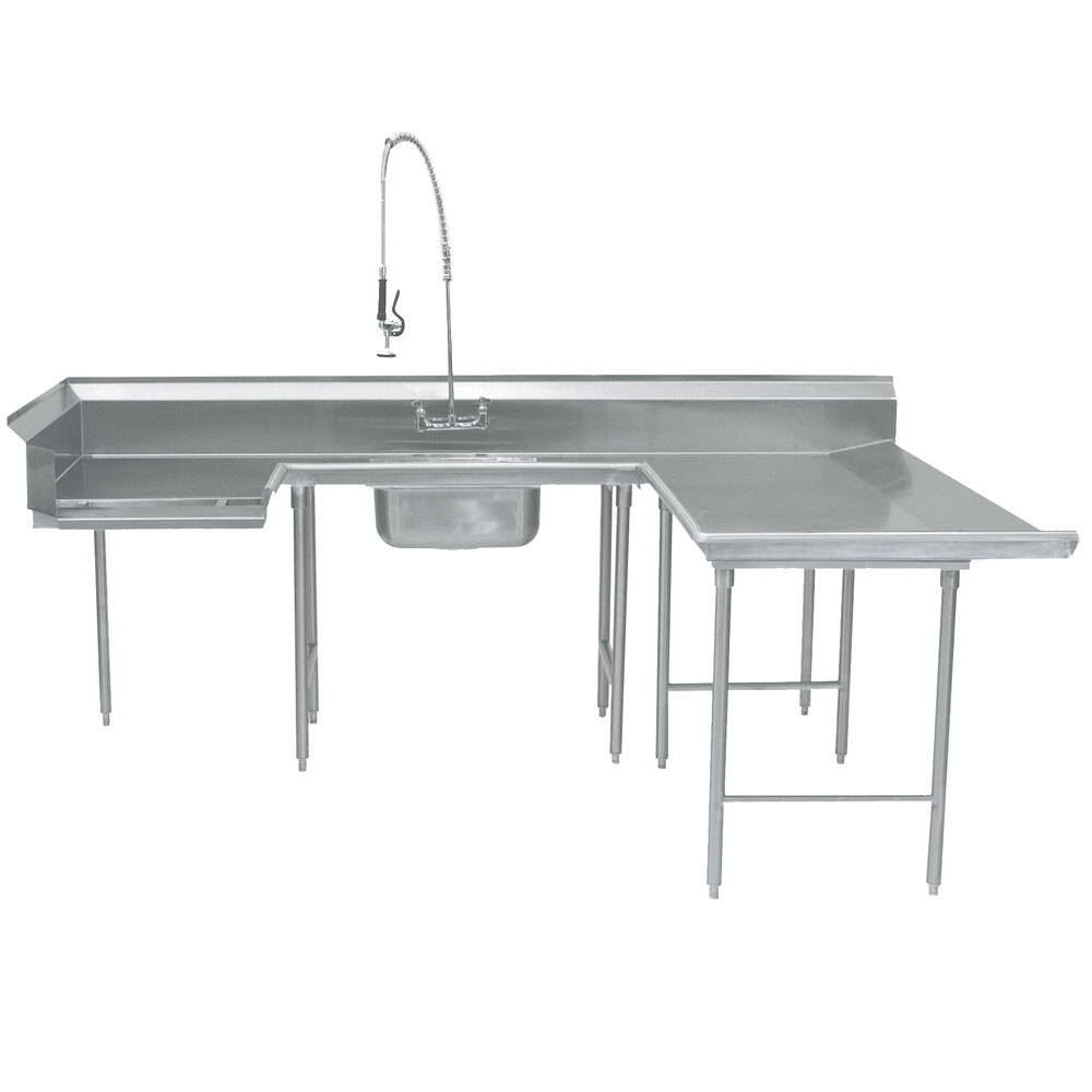 Advance Tabco DTS-U30-72 72" U Shape Soil Dishtable - Right Table