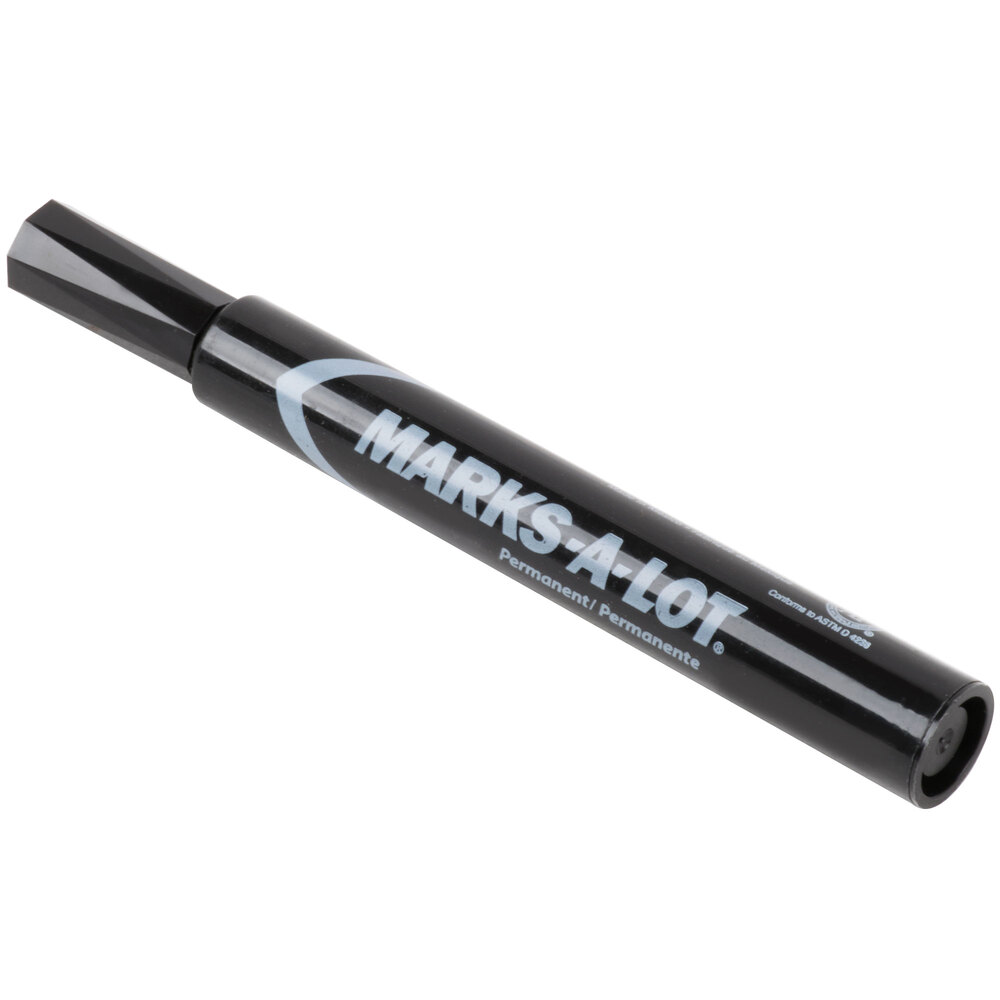 Avery® Marks-A-Lot Large Black Chisel Tip Desk Style Permanent Marker ...