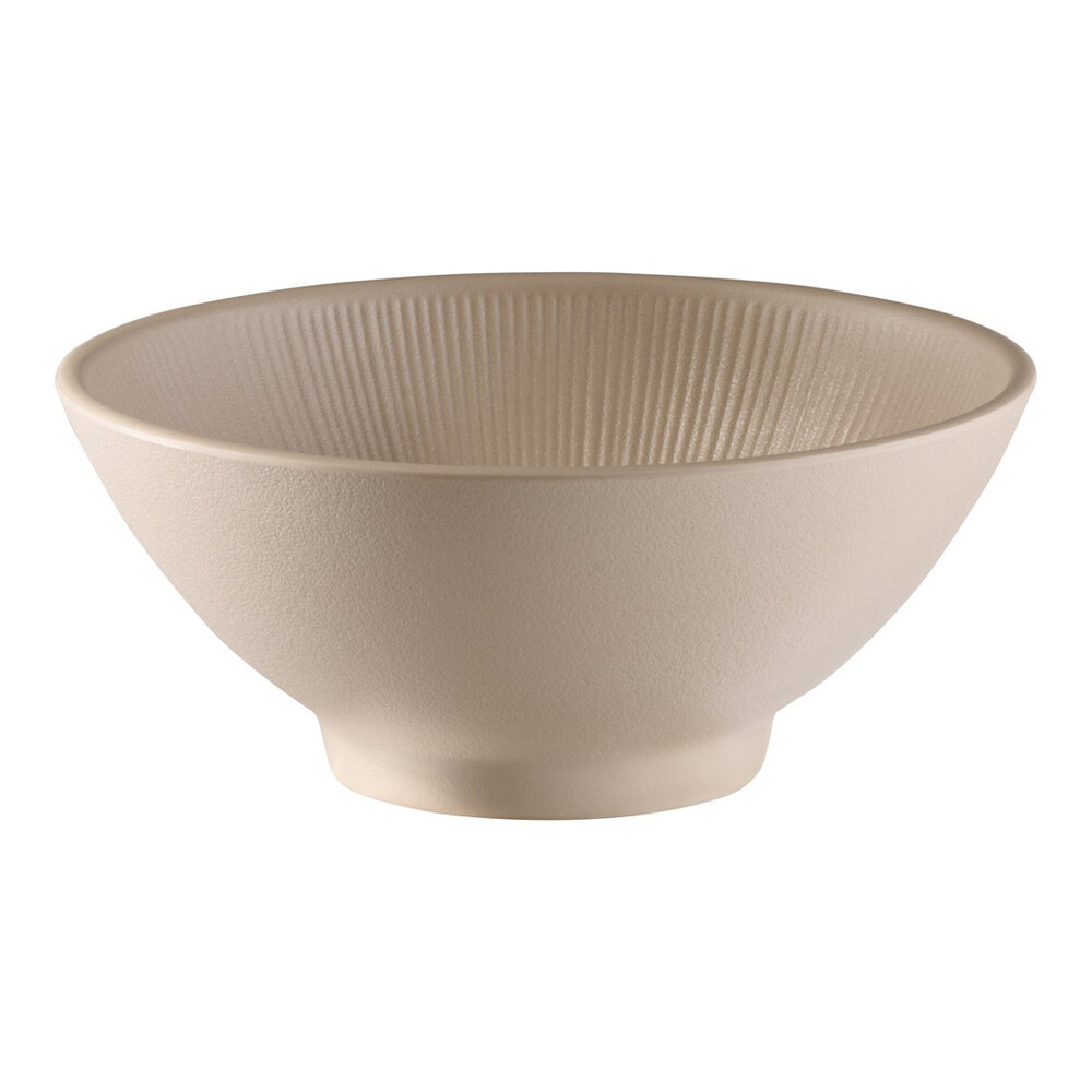 APS Nero 30.4 oz. Brown Round Melamine Ramen Bowl - 6/Case