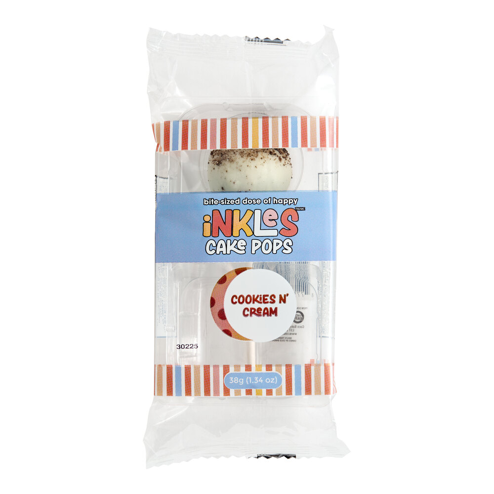 iNKLeS Individually Wrapped Cookies and Cream Cake Pop 1.34 oz. - 20/Case