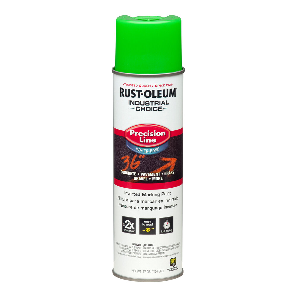 Rust-Oleum Industrial Choice M1800 17 oz. Fluorescent Green Water-Based ...