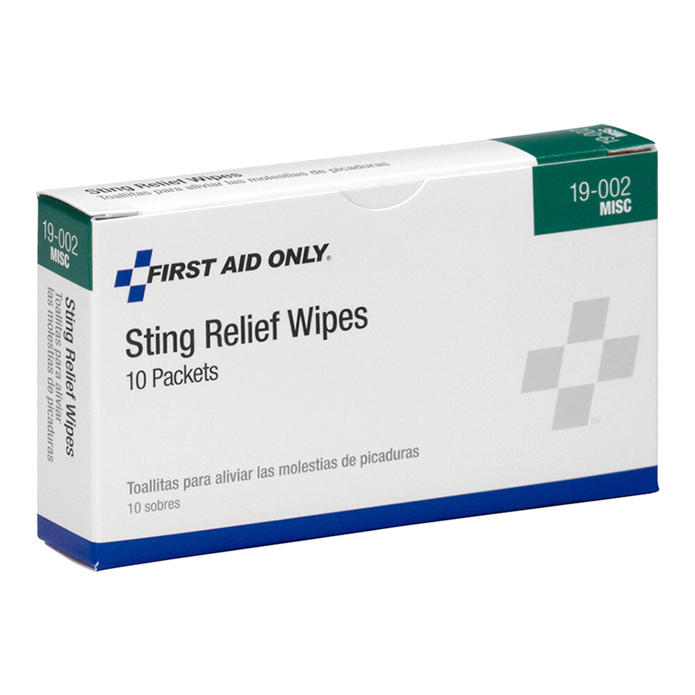 First Aid Only 19-002-001 Sting Relief Wipe - 600/Case