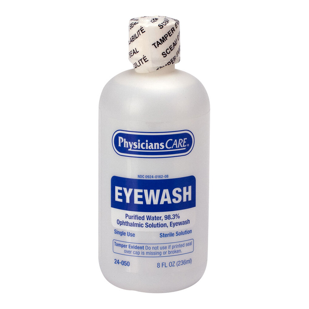 PhysiciansCare 24-050 8 oz. Eyewash Bottle - 12/Case