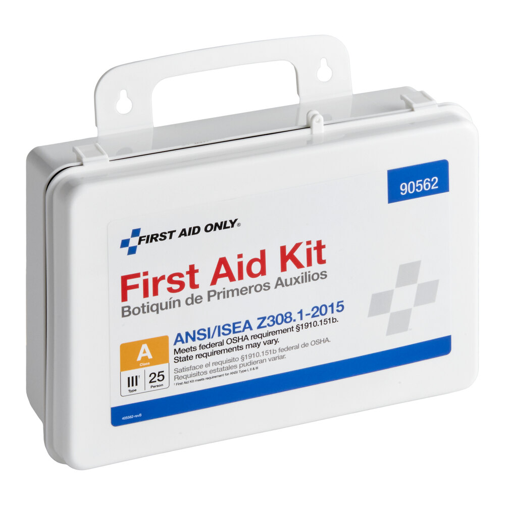 First Aid Only 90562 89-Piece 25-Person First-Aid Kit with Plastic Case ...