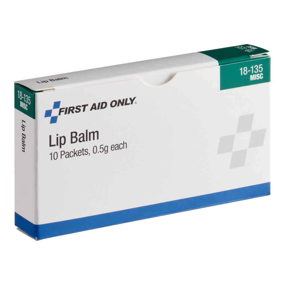 First Aid Only 18-135 0.5 Gram Lip Balm Packet - 1,000/Case
