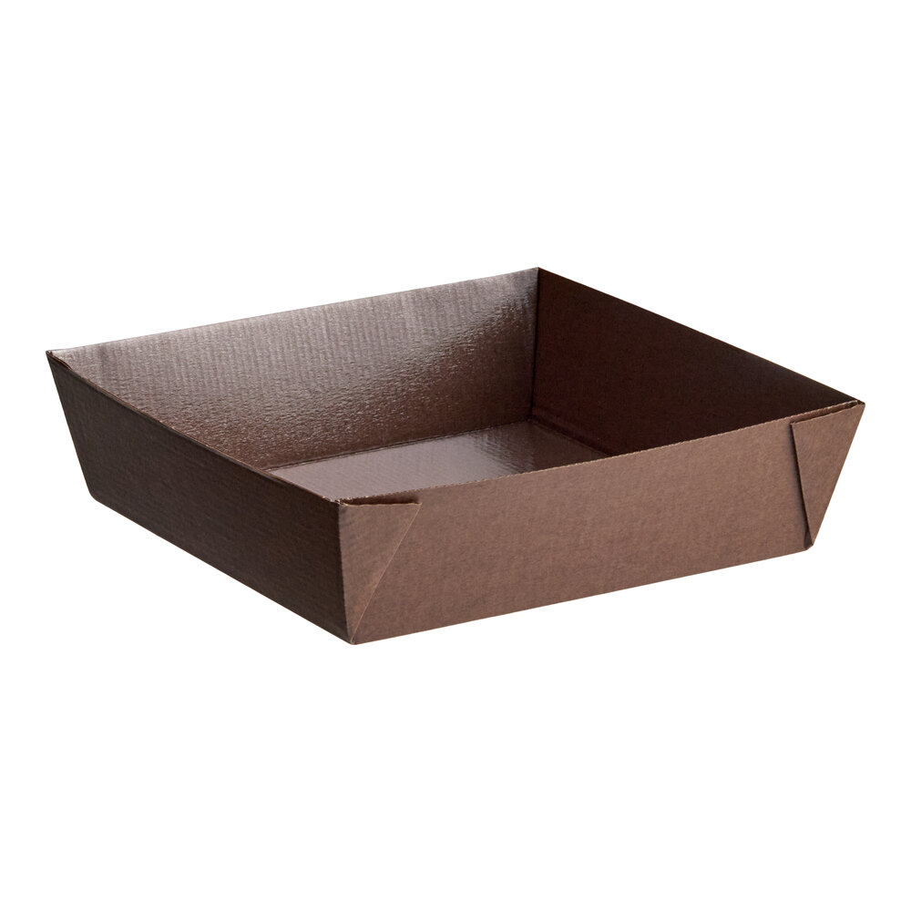 Novacart Easybake 5 15/16" x 5 15/16" x 1 7/8" Brown Paper Baking Mold ...