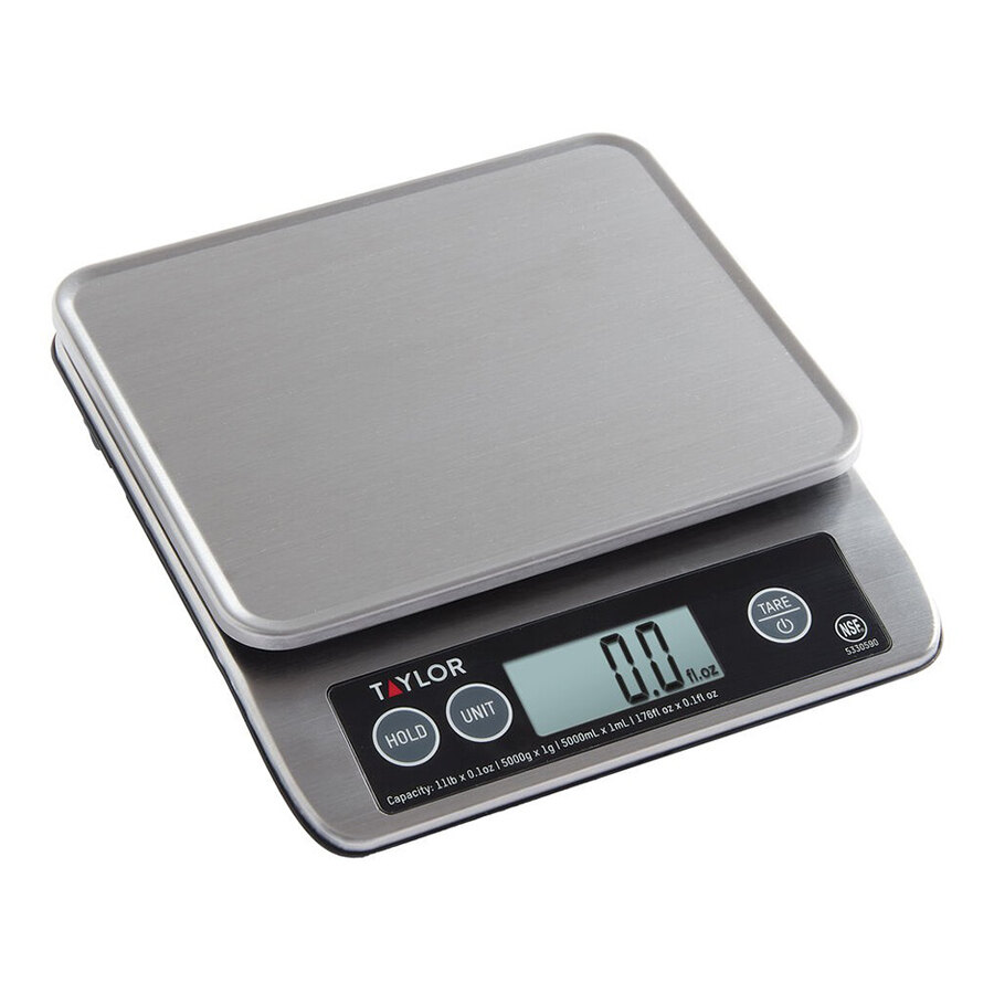 Taylor 5330590 11 lb. Digital Stainless Steel Portion Control Scale ...