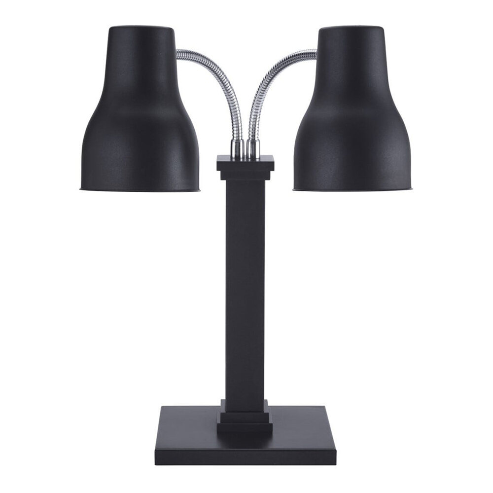 Spring USA 2792-6EB Matte Black Stainless Steel Double Head Heat Lamp ...