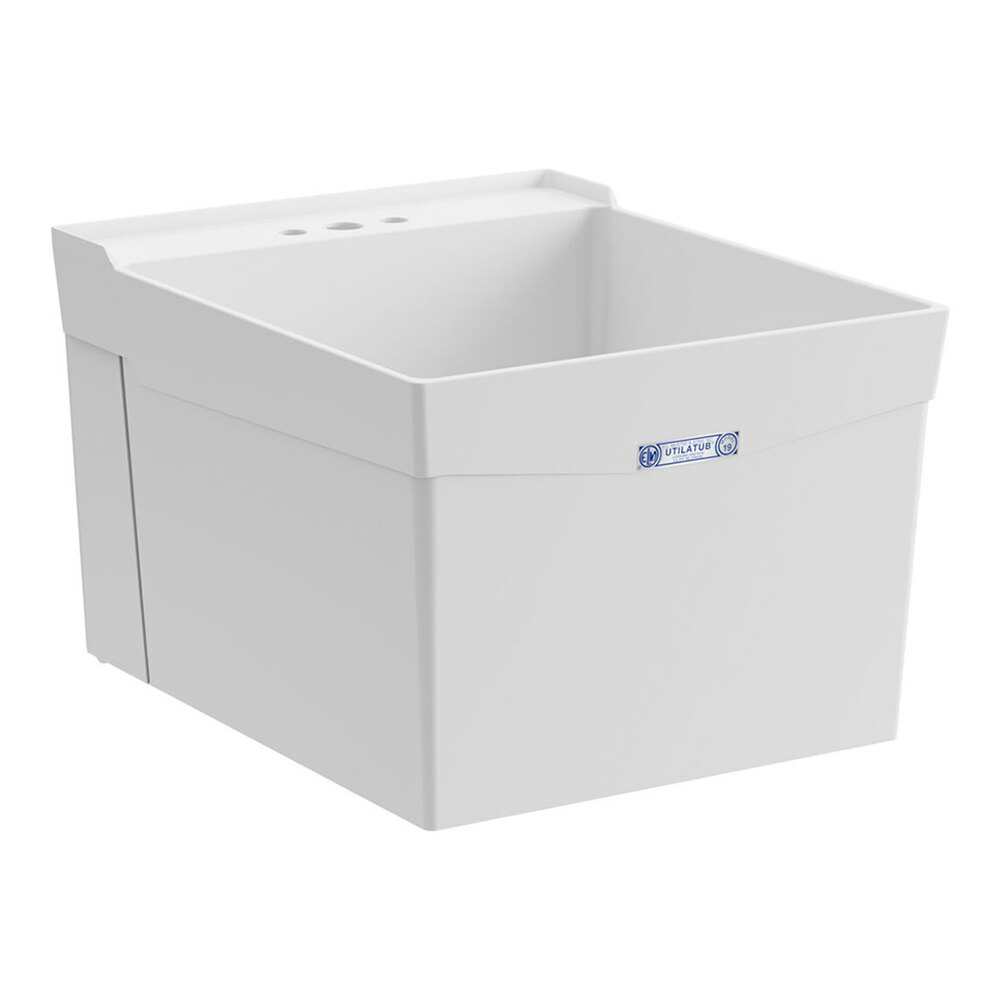 E.L. Mustee 19W UTILATUB 20" x 24" Thermoplastic Wall-Mount Utility ...