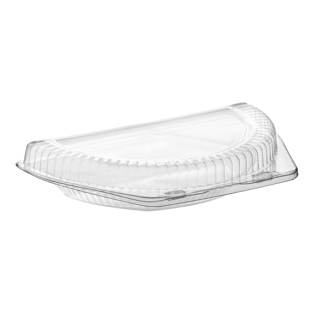 Inline Plastics SureLock 8" Clear Plastic Hinged Half-Pie Container ...