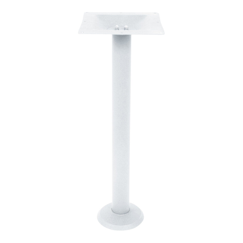 BFM Seating White Wrinkle Powder-Coated Steel Bolt-Down Bar Height ...