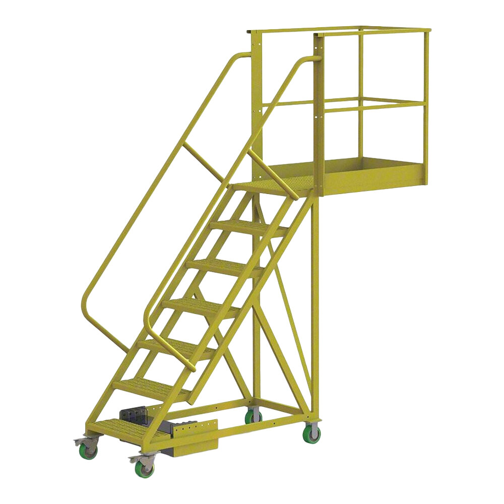 Tri-Arc U-Design Series 7-Step Unsupported Rolling Cantilever Ladder ...