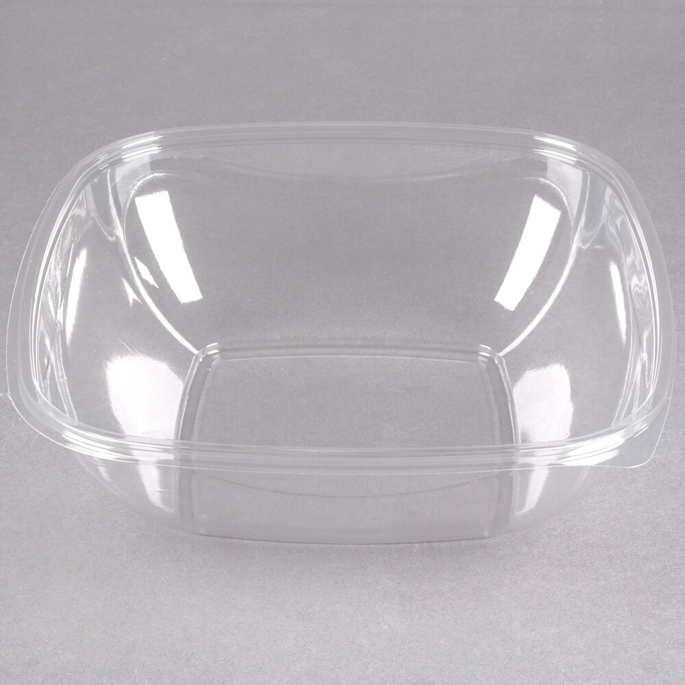 Sabert 19064B150 Bowl2 64 oz. Clear PET Square Deli / Catering Bowl ...