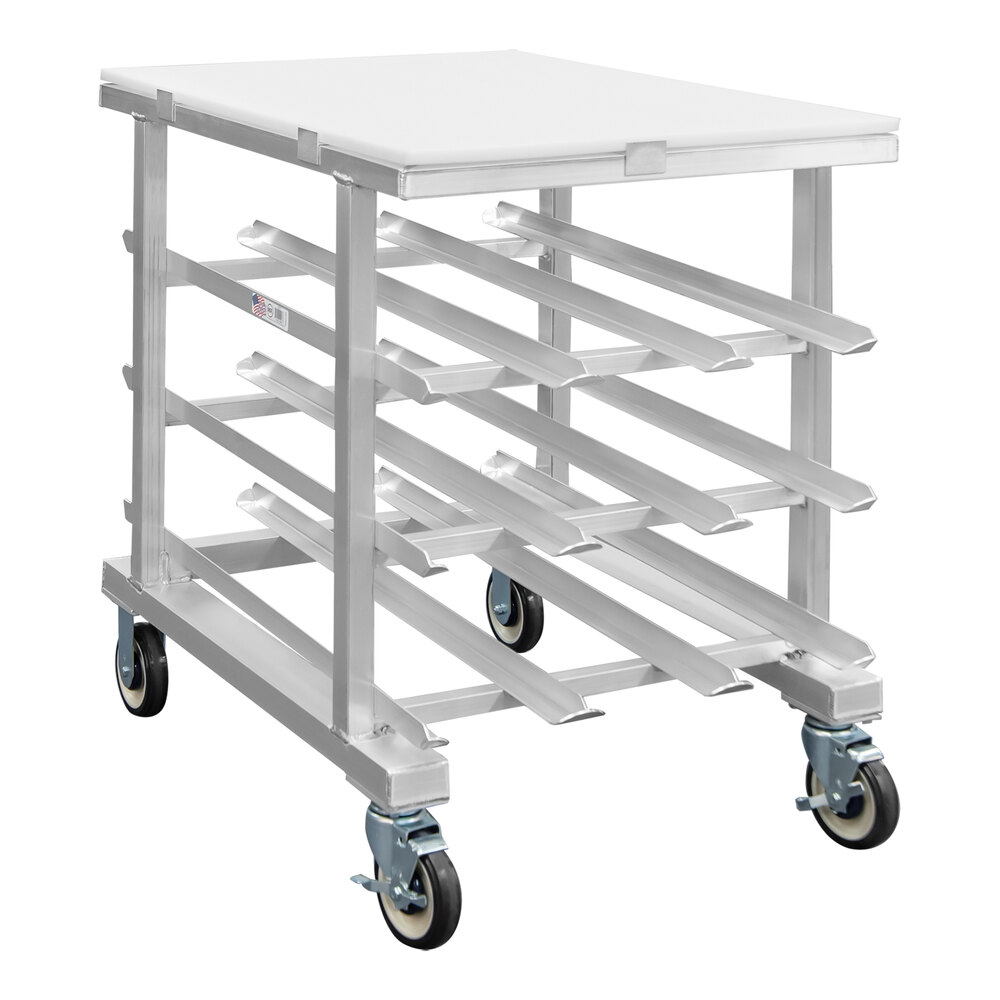 New Age Industrial Heavy-Duty Counter Height Mobile Aluminum Can Rack ...