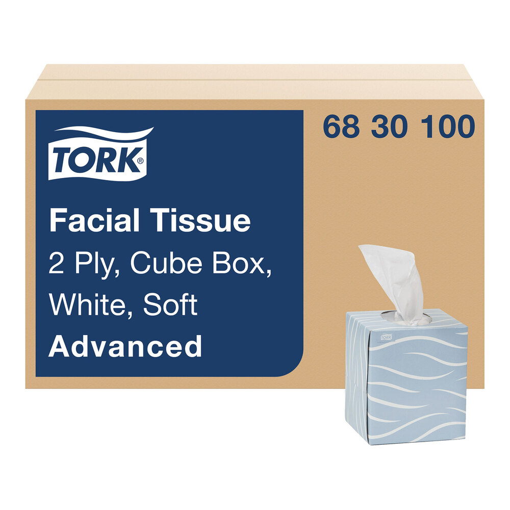 Tork Advanced 86 Sheet 2-Ply Facial Tissue Cube F1 - 36/Case
