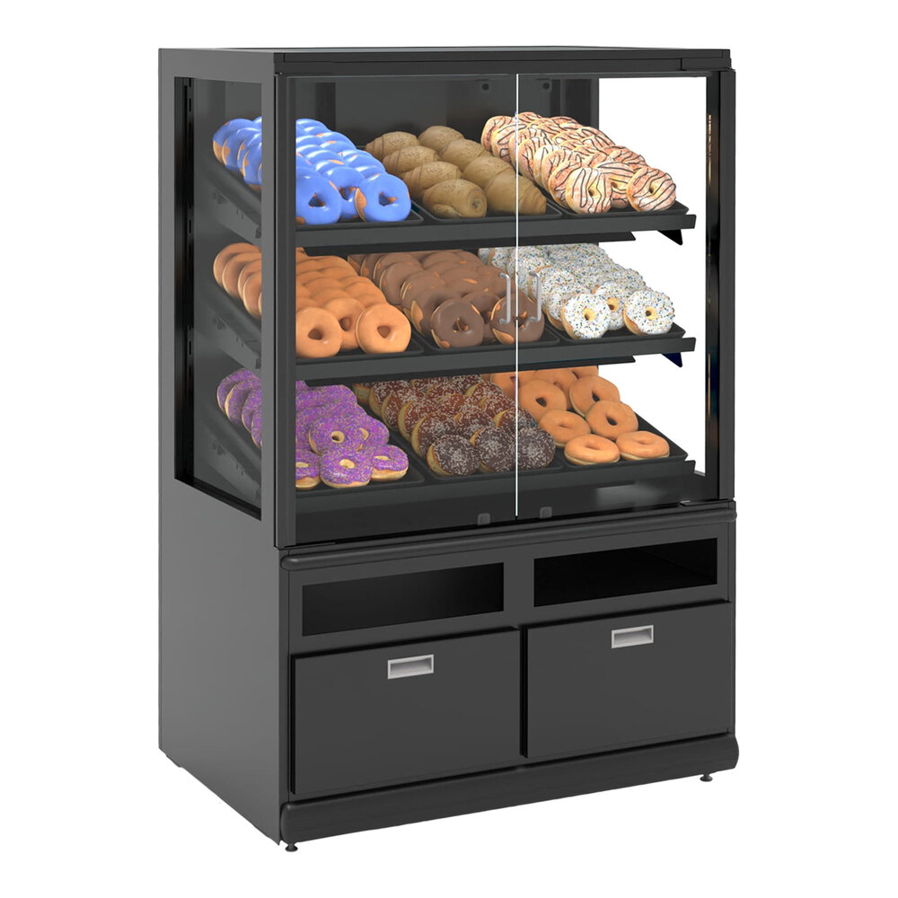 Hussmann DPPGP-38-58-M Delight GP Series 38" x 27 3/4" x 58" Black Dry ...