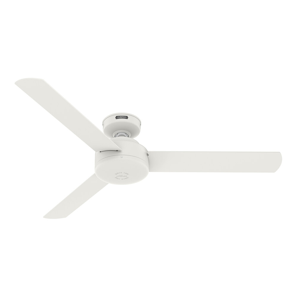 Hunter Fans Presto 52" Matte White Steel / MDF Indoor Ceiling Fan with ...
