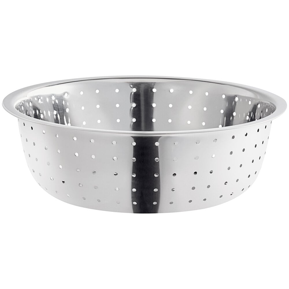 Thunder Group 12 Qt. Stainless Steel Coarse Chinese Colander SLCIL15L