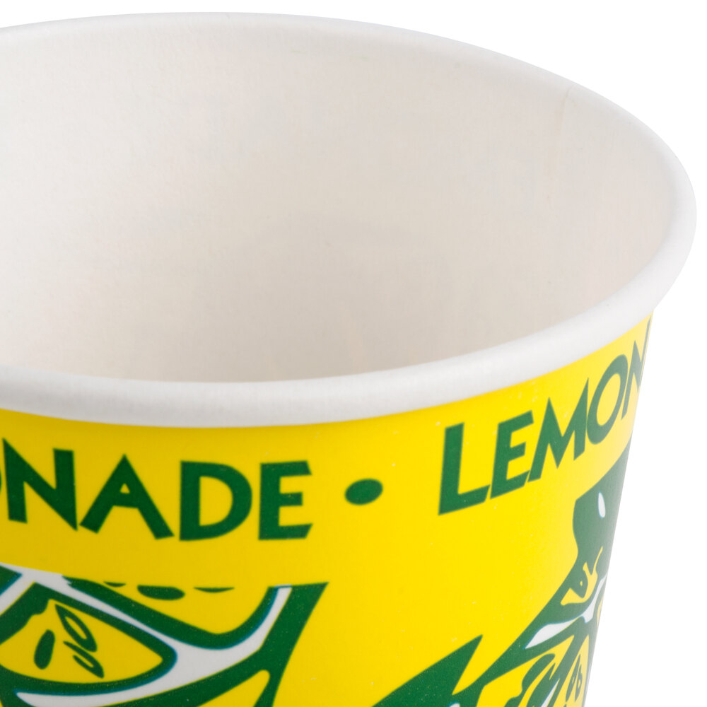 16 oz. Squat Paper Lemonade Cup - 1,000/Case