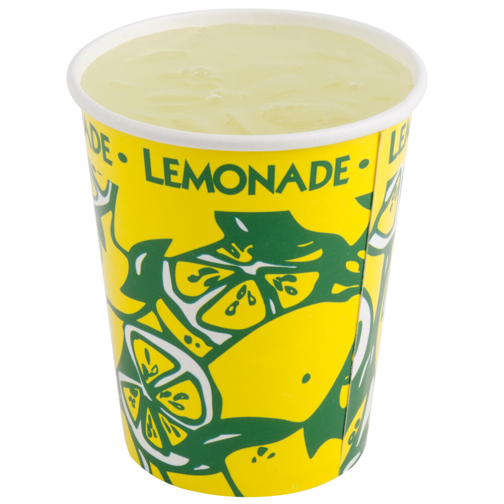 16 oz. Squat Paper Lemonade Cup - 1,000/Case