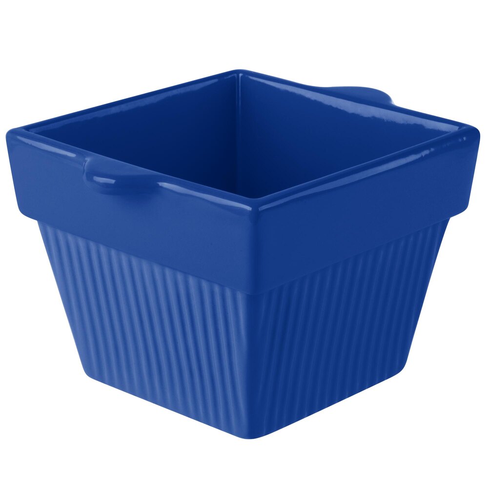 TableCraft CW1460CBL 1.5 Qt. Cobalt Blue Cast Aluminum Square Condiment ...