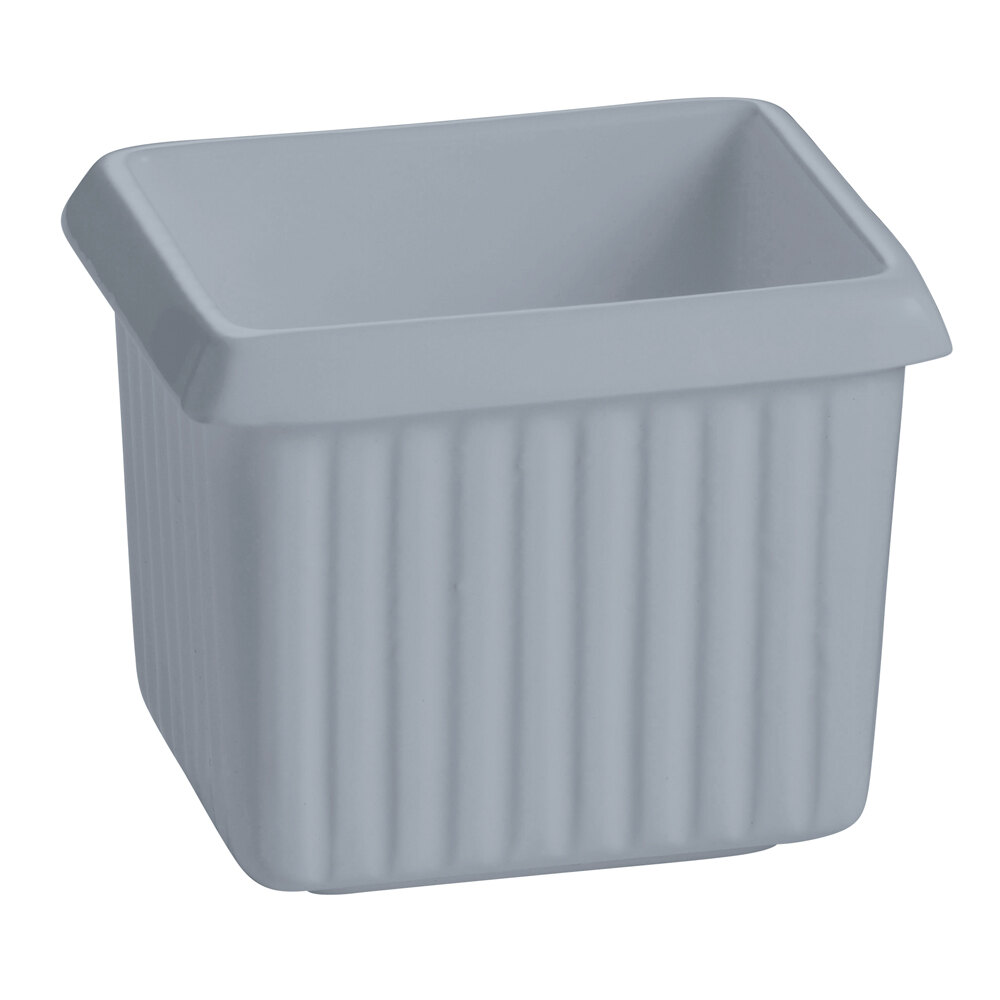 TableCraft CW1500GY 1 Qt. Gray Cast Aluminum Rectangle Server with Ridges